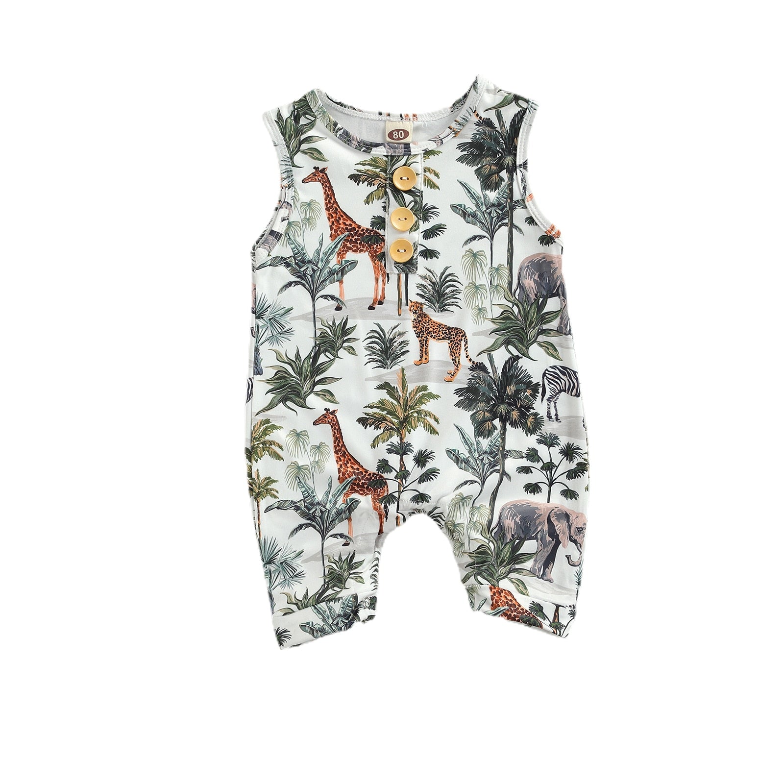 Baby Boy Animal Tree Print Jumpsuit | Baby Romper – BabyBambinos au